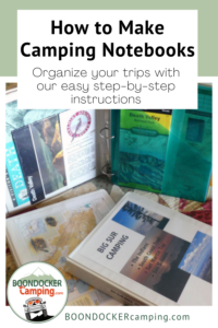 How to Make Camping Trip Notebooks - Boondocker Camping
