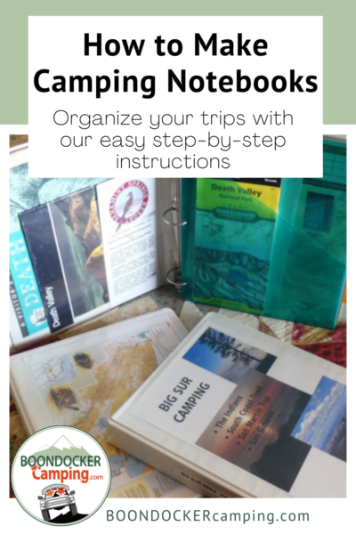 How to Make Camping Trip Notebooks - Boondocker Camping